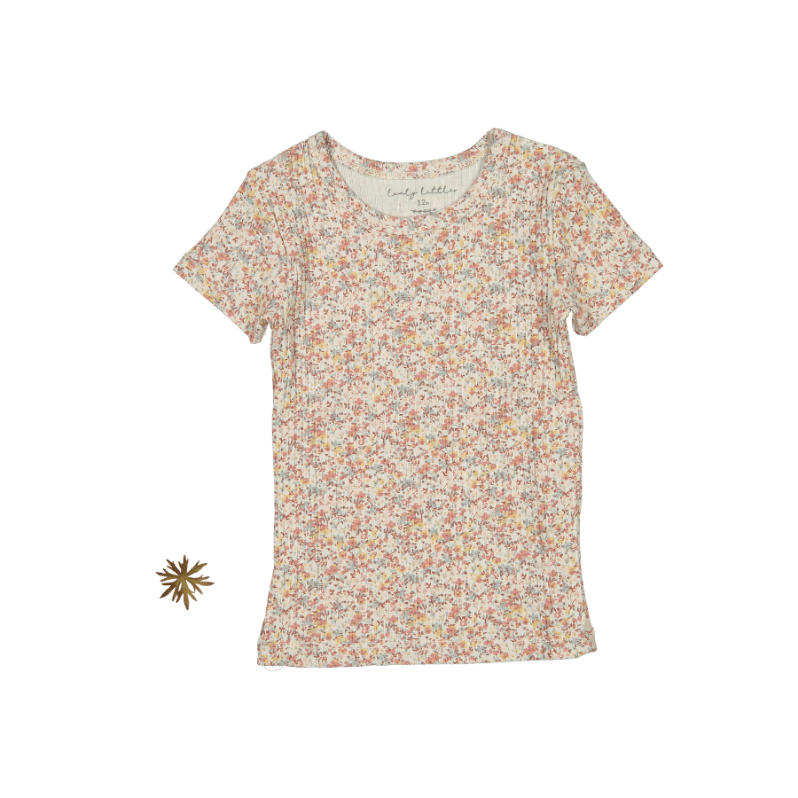 The Printed Short Sleeve Tee - Mist Floral – Lovely Littles