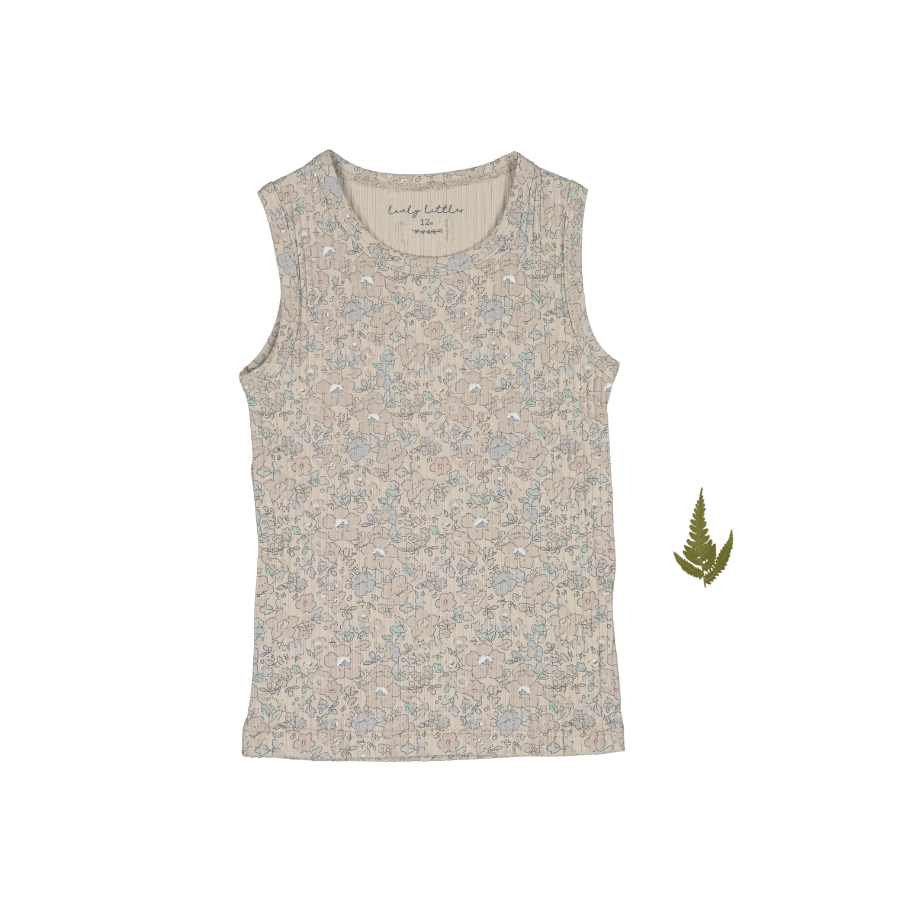 The Printed Tank - Elise Ribbed – Lovely Littles